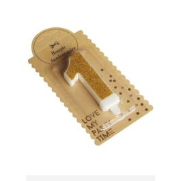 Bougie Chiffre Paillett Or