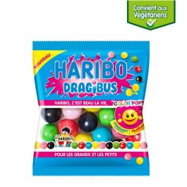 Sachet bonbons Haribo Dragibus Color Pops – 30g