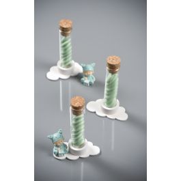 Support Éprouvette Nuage x2 - Blanc