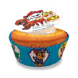 16 décors en sucre cupcakes Pat' Patrouille 3,4 cm